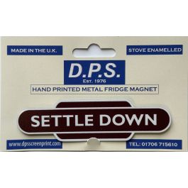 Magnetic Totem-Style Station Sign: Settle Down